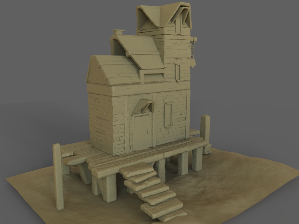 Bog house — polycount